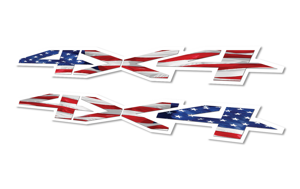 American Flag 4x4 Bedside Vinyl Decals Fits 2019 Chevy Silverado – ROE ...