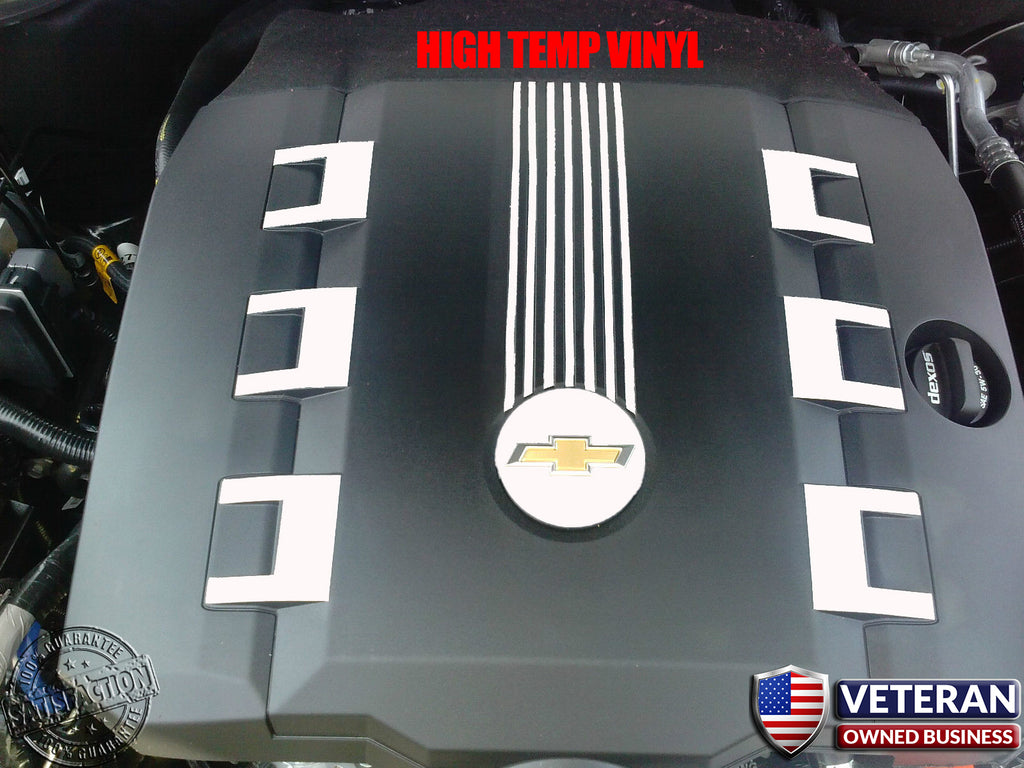 CHEVY CAMARO V6 ENGINE COVER ACCENT DECALS ACCESSORY 2010 2011 2012 20 ...