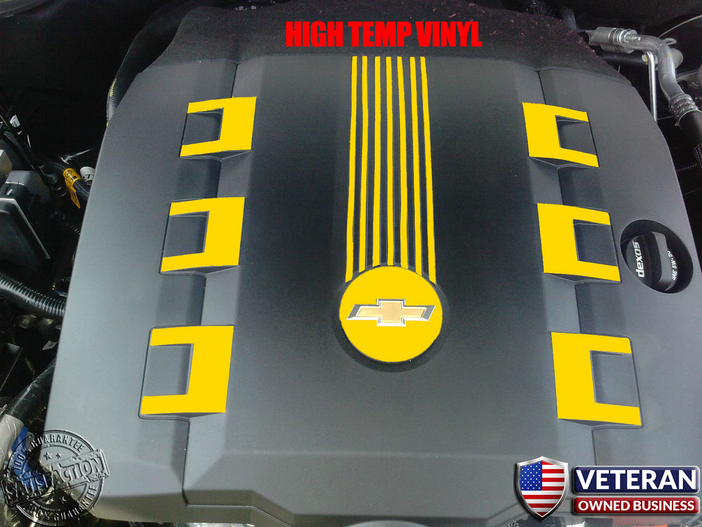 CHEVY CAMARO V6 ENGINE COVER ACCENT DECALS ACCESSORY 2010 2011 2012 20 ...