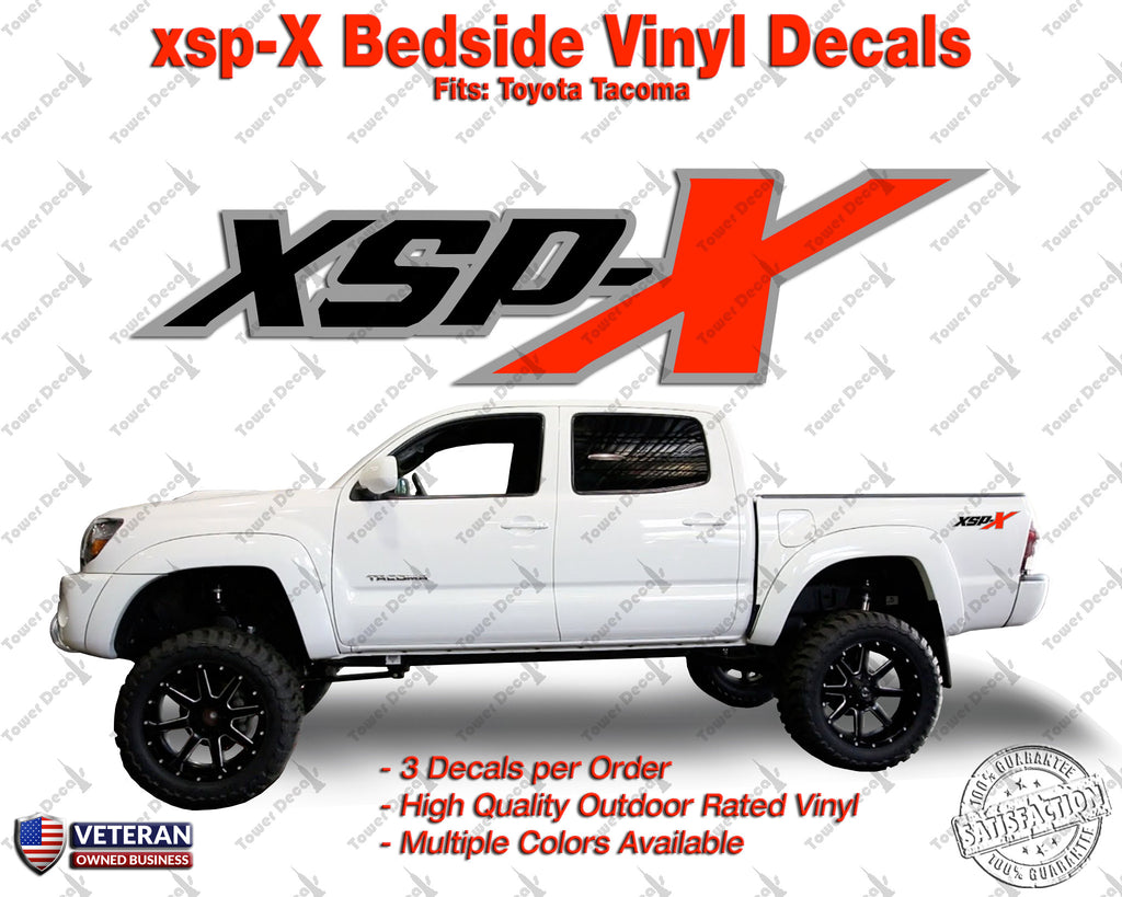 XSP-X 3 Color Package Vinyl Decals Truck Bedside Fits: Toyota Tacoma ...