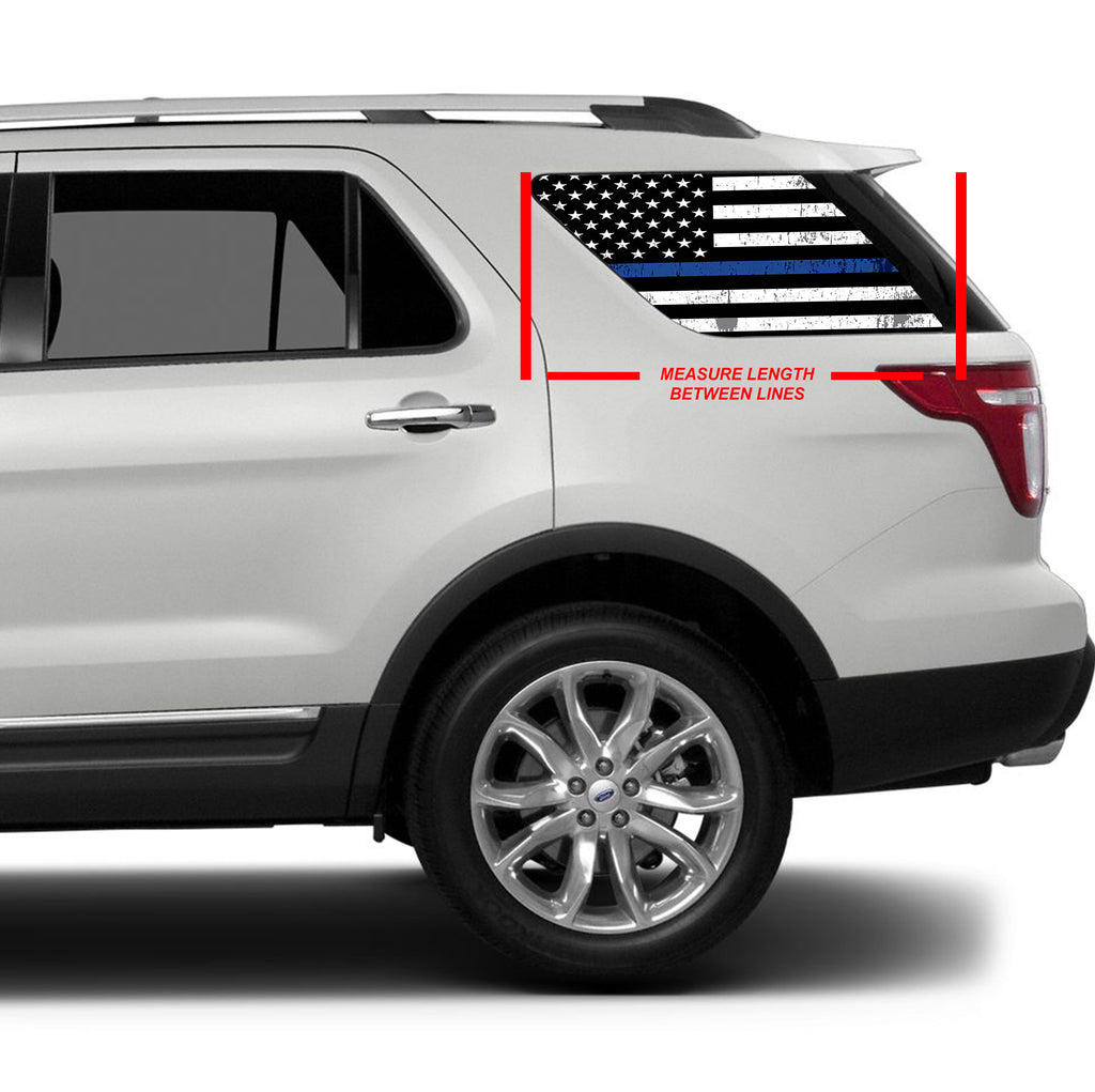 Universal Distressed American Flag Window Tint Perforated Vinyl Fits ...