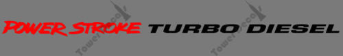 Powerstroke Turbo Diesel Hood Body vinyl sticker decal 5/8" x 19" fits ...