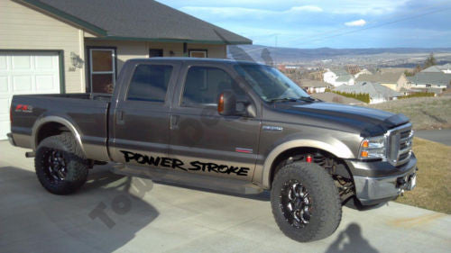 POWERSTROKE Door Banner Graphic Vinyl Decal Fits: Ford Superduty Turbo ...