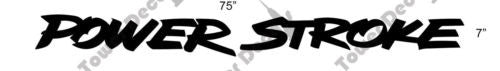 POWERSTROKE Door Banner Graphic Vinyl Decal Fits: Ford Superduty Turbo ...