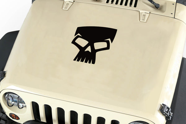 Skull Hood Body Vinyl Decal Sticker (17) fits: Jeep Wrangler JK TJ YJ ...
